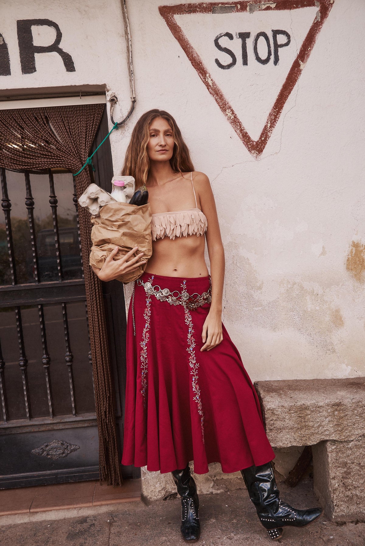 Isabella Skirt Red - Dahlia